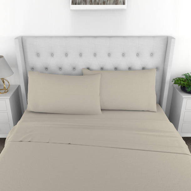 Latitude Run® Leah Linen Panel Upholstered Platform Bed Frame And Reviews